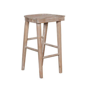 Kingston White Washed Oak Stool | Grove Home & Design