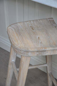 Kingston White Washed Oak Stool | Grove Home & Design