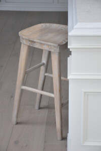 Kingston White Washed Oak Stool | Grove Home & Design