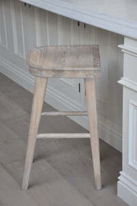 Kingston White Washed Oak Stool | Grove Home & Design