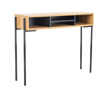 Console Table 900 - Oak and Black (NR) | Houseproud Furnishings